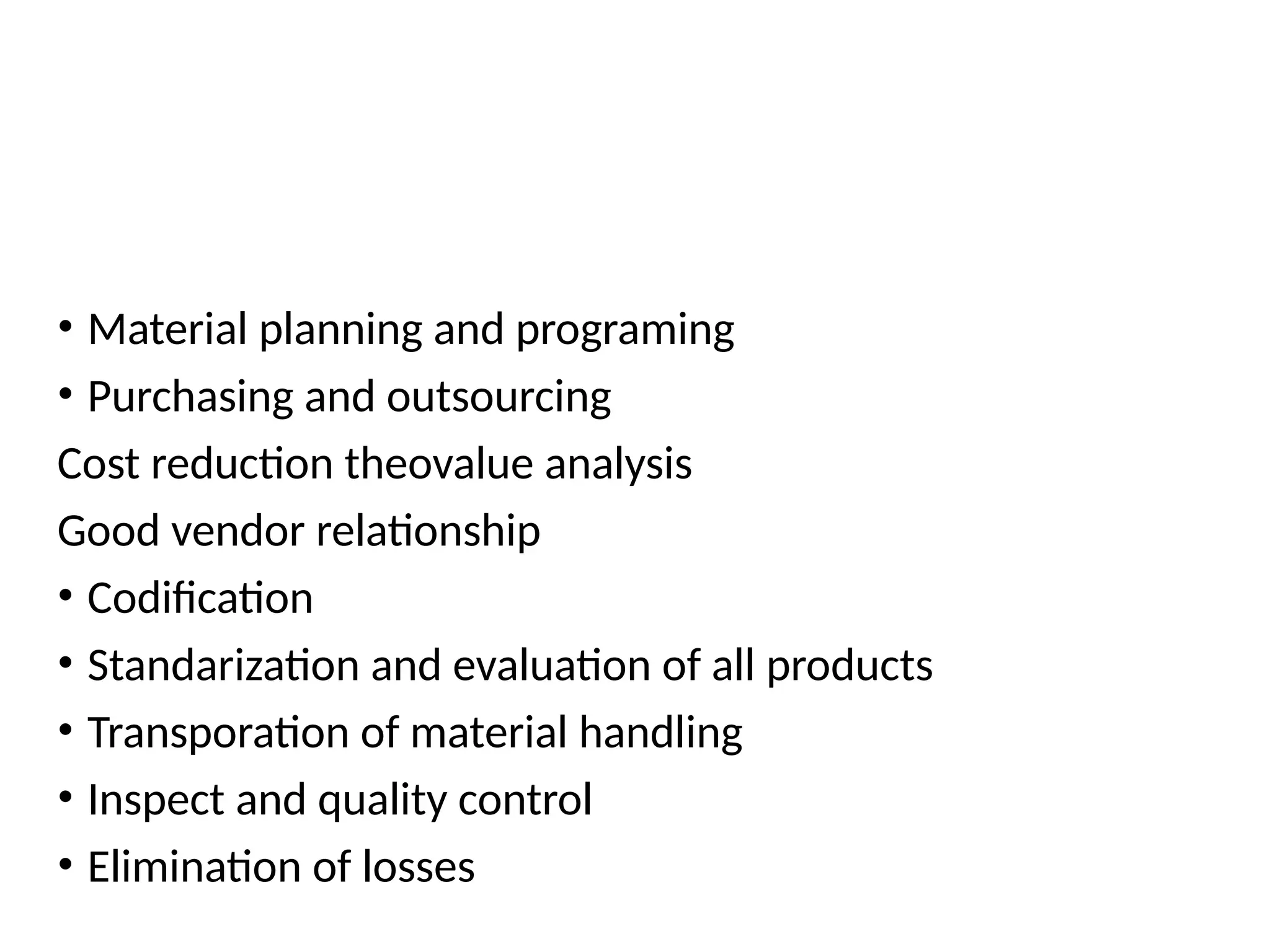 material management ppt planning and procurement of material manargment ...