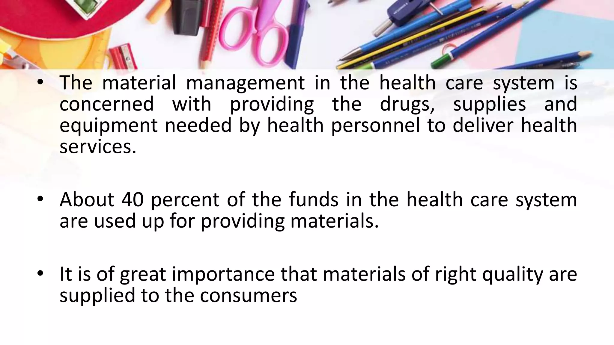 Material management presentation | PPTX