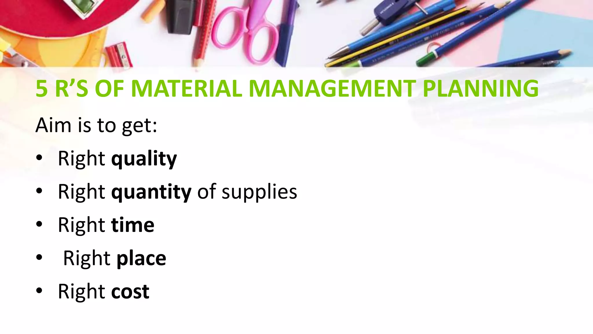 Material management presentation | PPTX