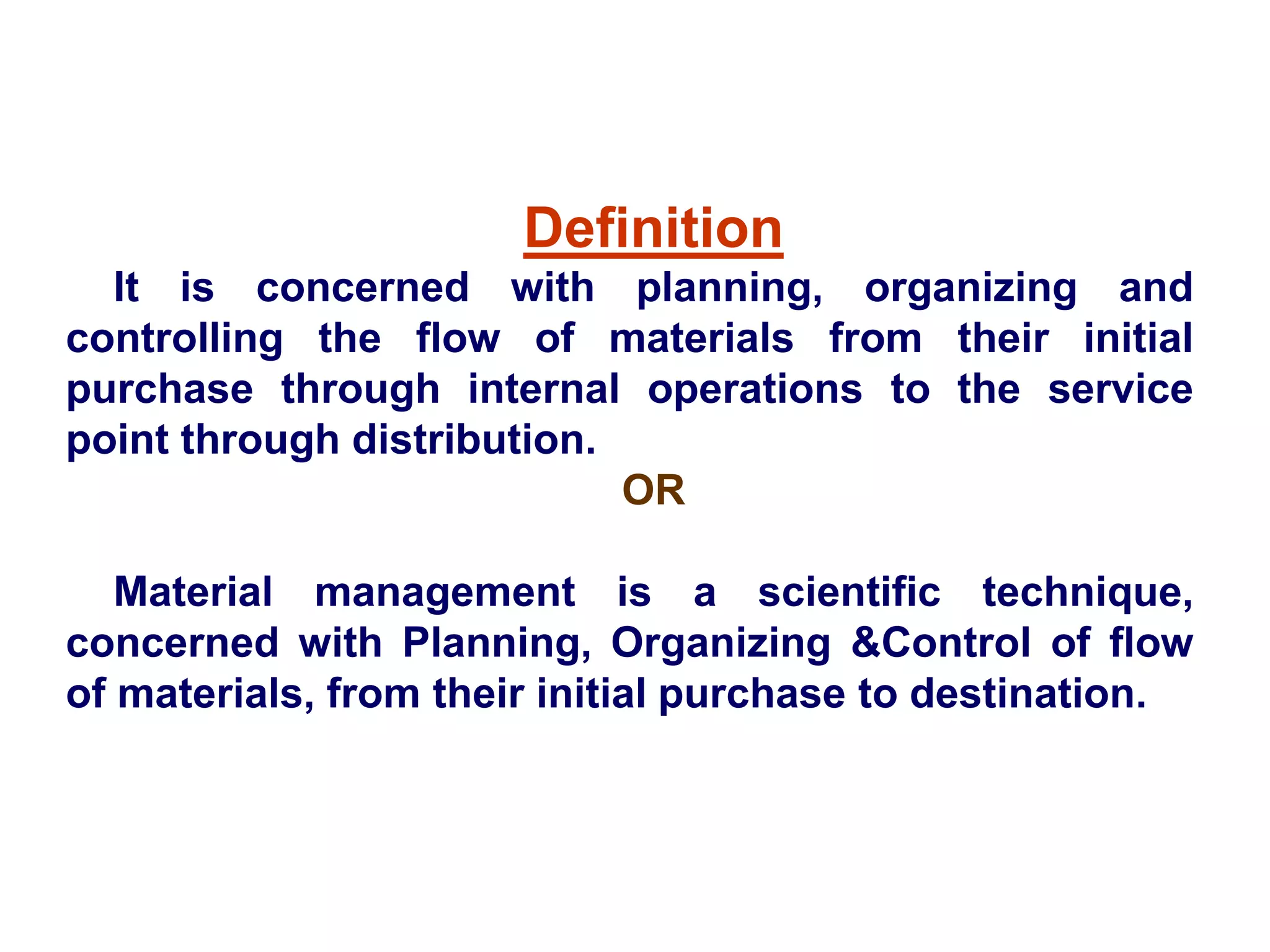 Material managemet ppt | PPT
