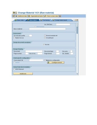 SAP Material master - An Example | PDF
