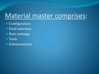 Material master data in sap mm | PPTX