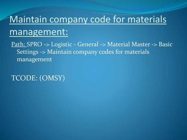 Material master data in sap mm | PPTX | Business Accounting & Finance ...