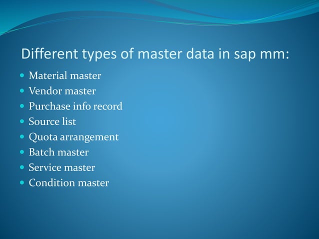 Material master data in sap mm | PPTX | Business Accounting & Finance ...