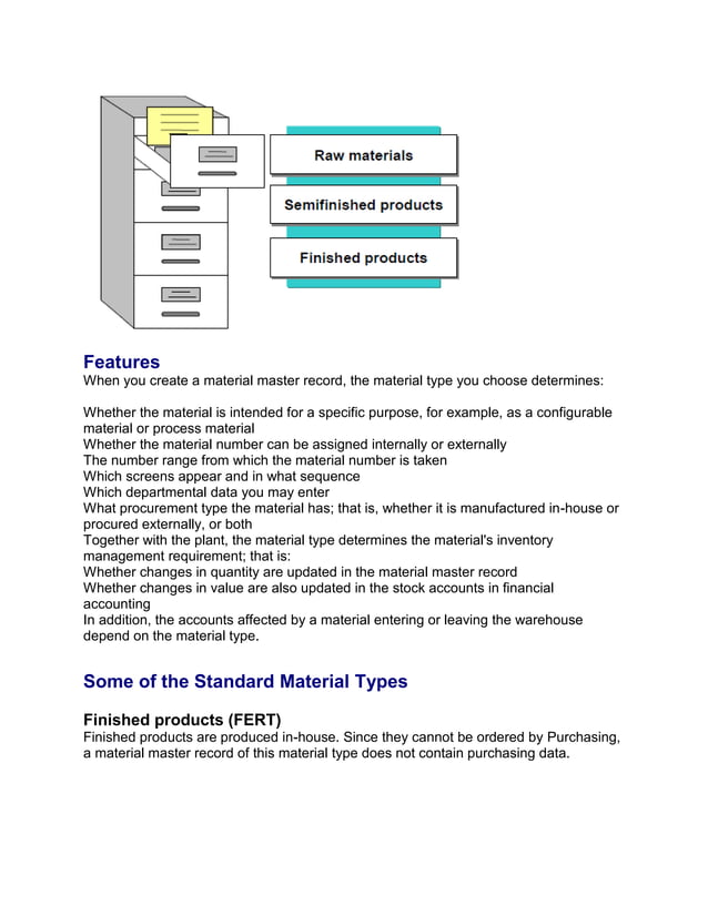 SAP Material master general document | DOCX | Business | Business and Finance