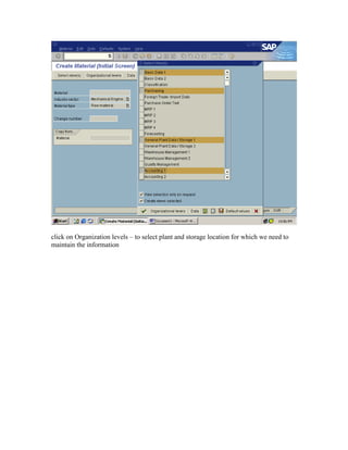 Material master mm01 | PDF