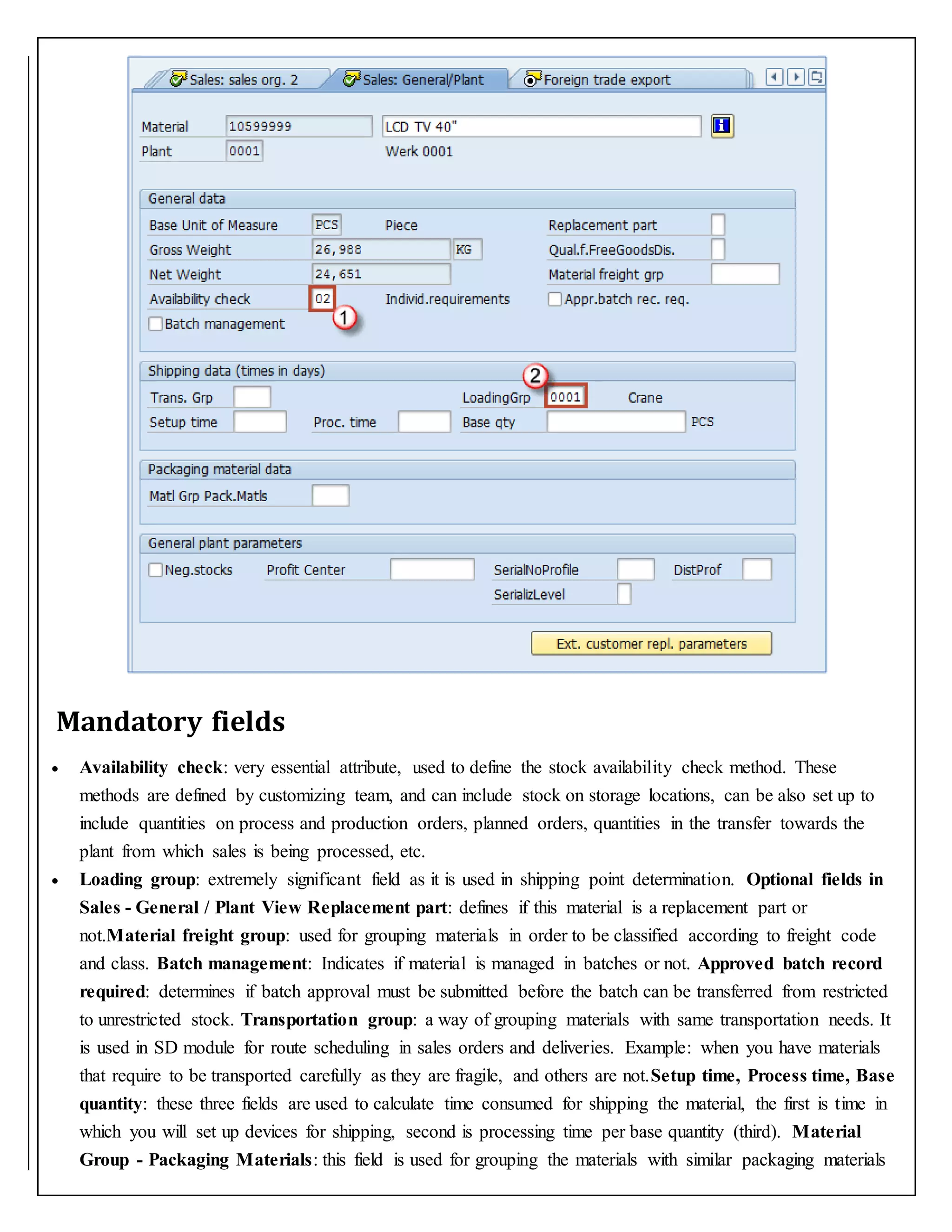 Material master views | DOCX