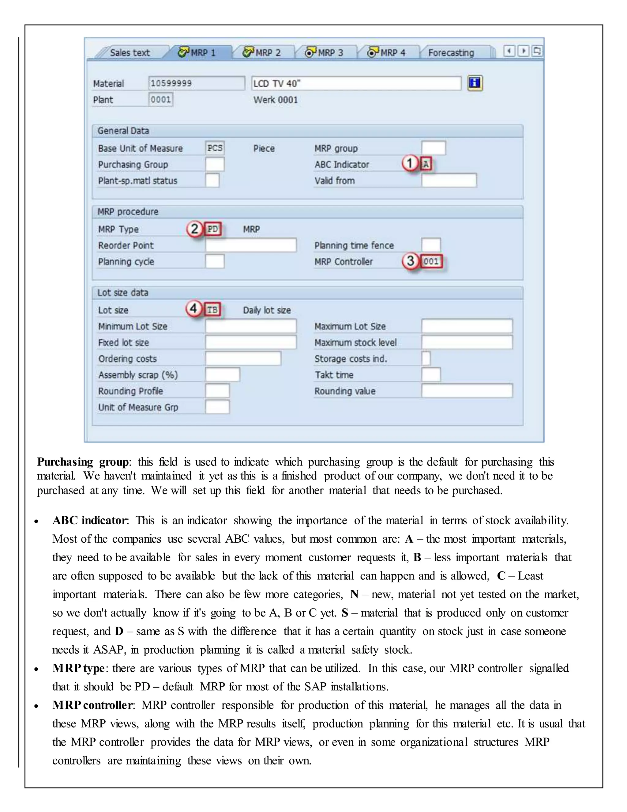 Material master views | DOCX