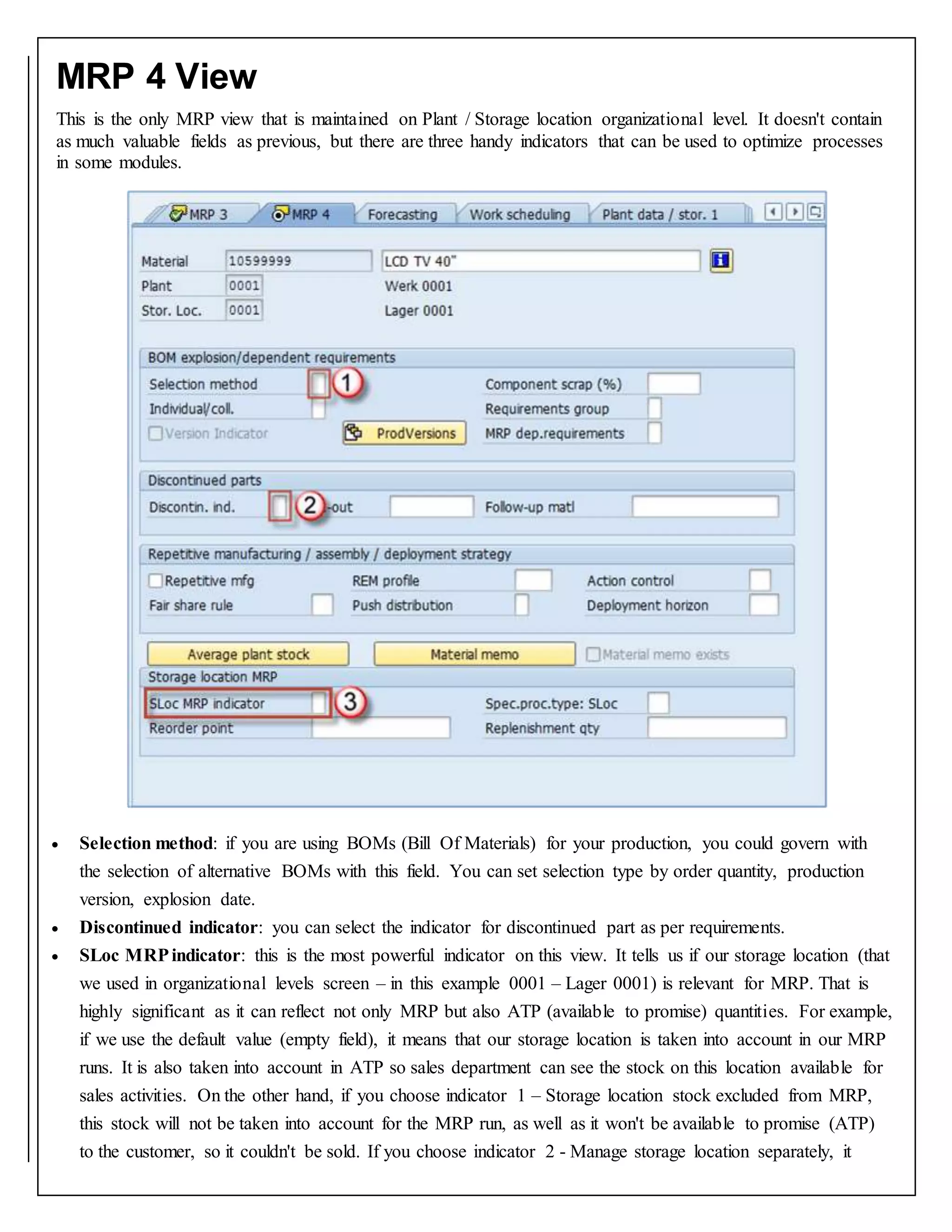 Material master views | DOCX