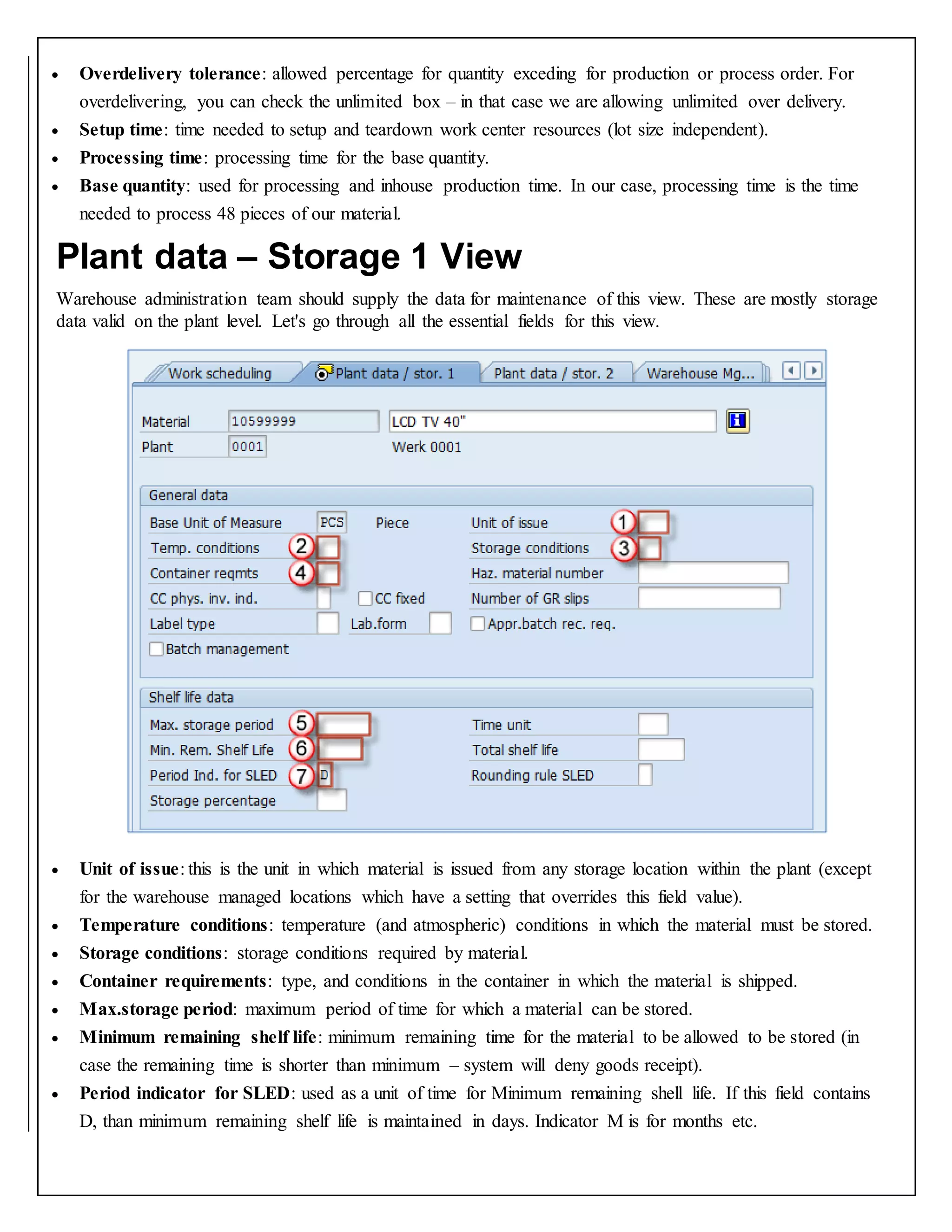 Material master views | DOCX