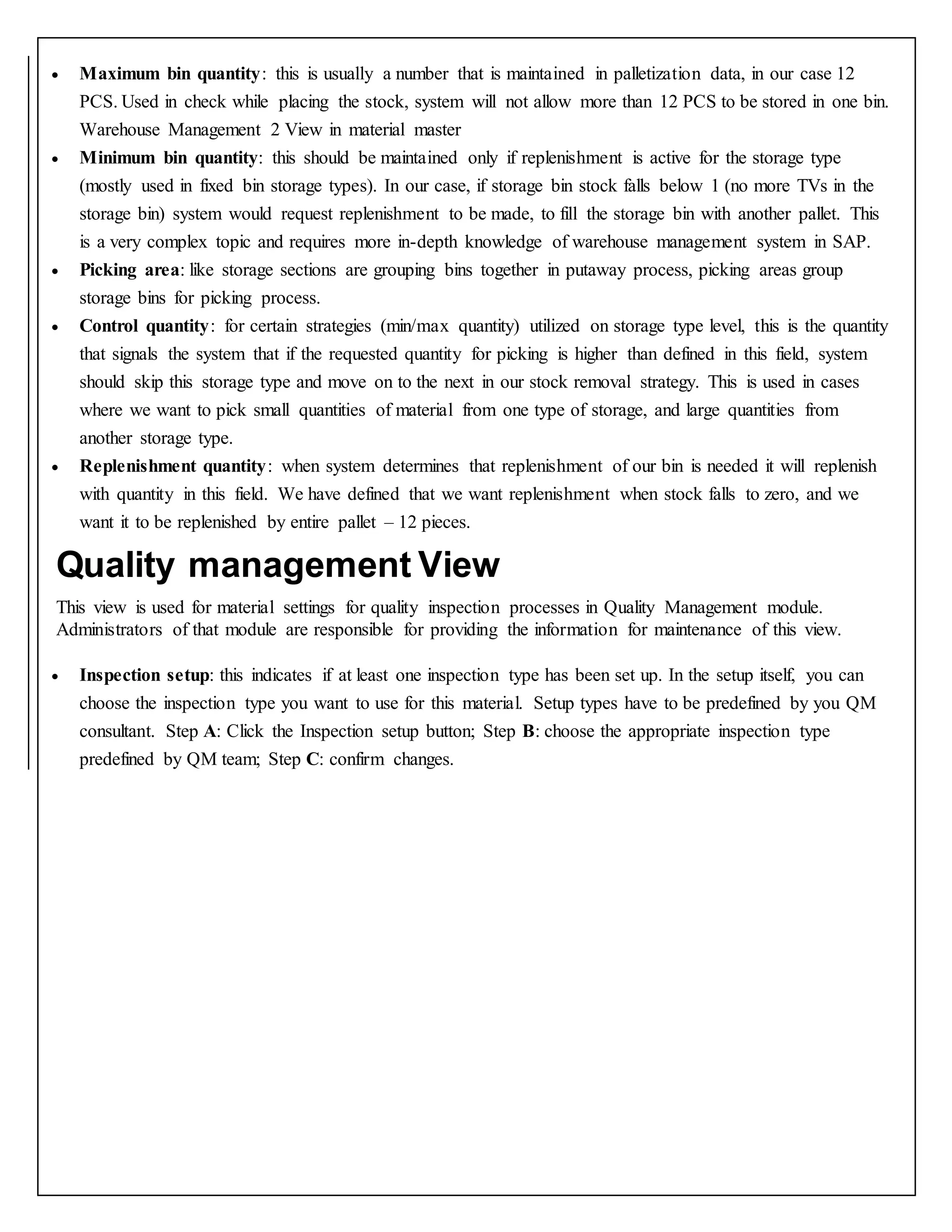 Material master views | DOCX