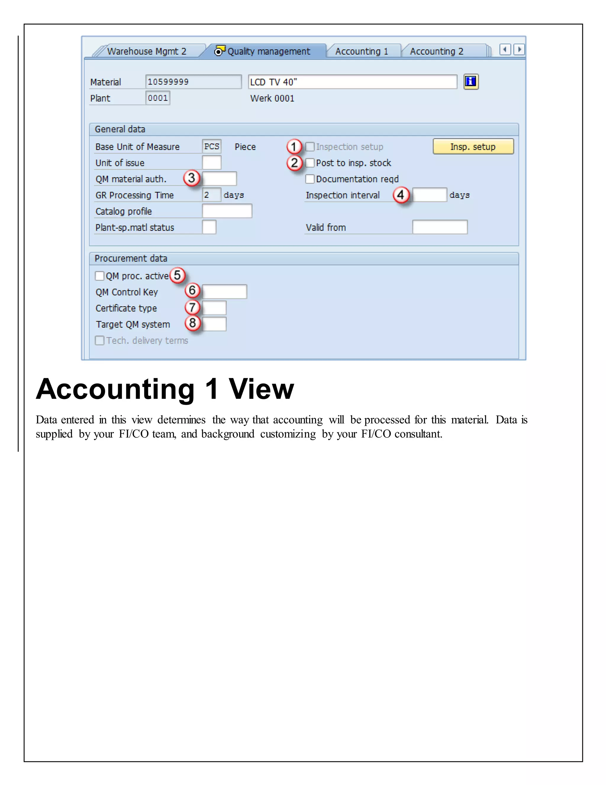 Material master views | DOCX