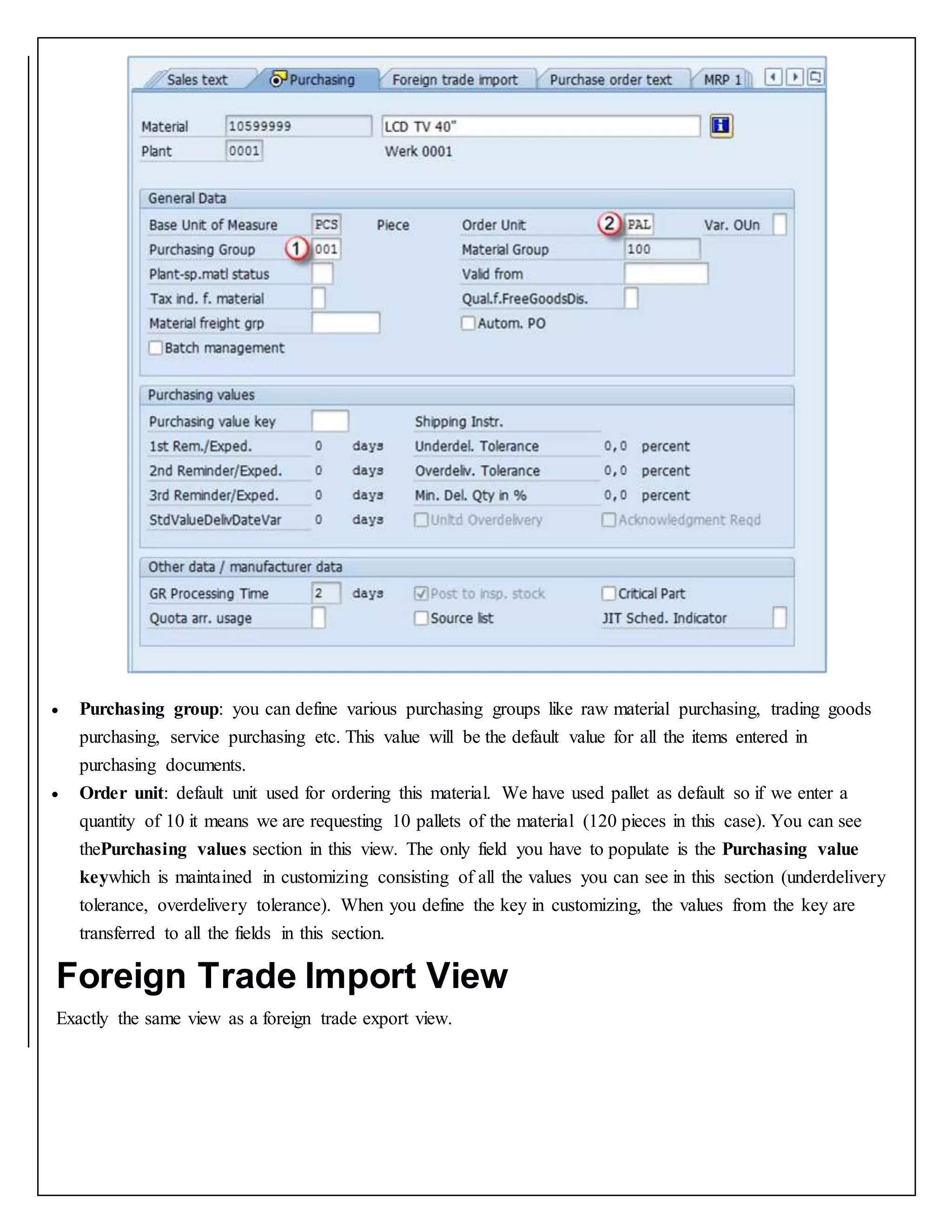 Material master views | DOCX