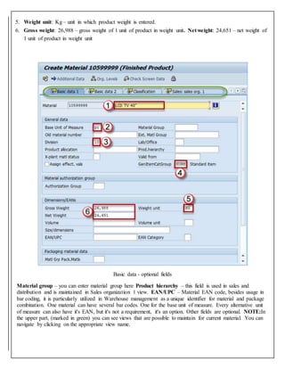 Material master views | DOCX