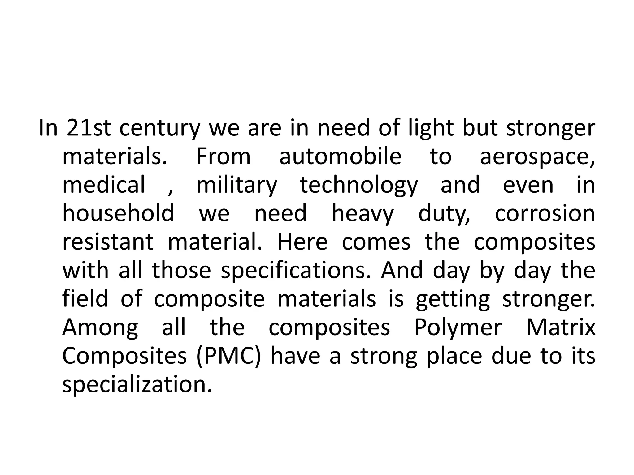 Material matrix polymer matrix composite | PPTX