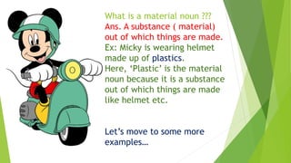 material noun and its description along with uses | PPTX