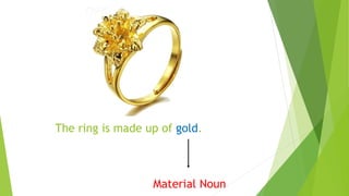 material noun and its description along with uses | PPTX