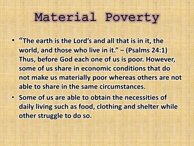 Material poverty | PPTX