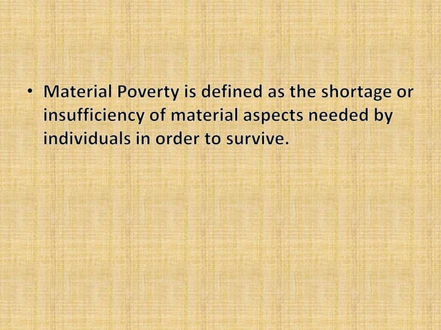 Material poverty | PPTX