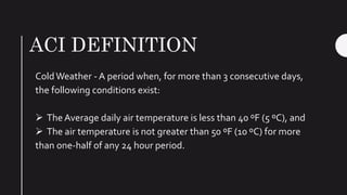 Cold Weather Concrete | PDF