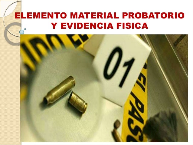 Material probatorio y evidencia fisica