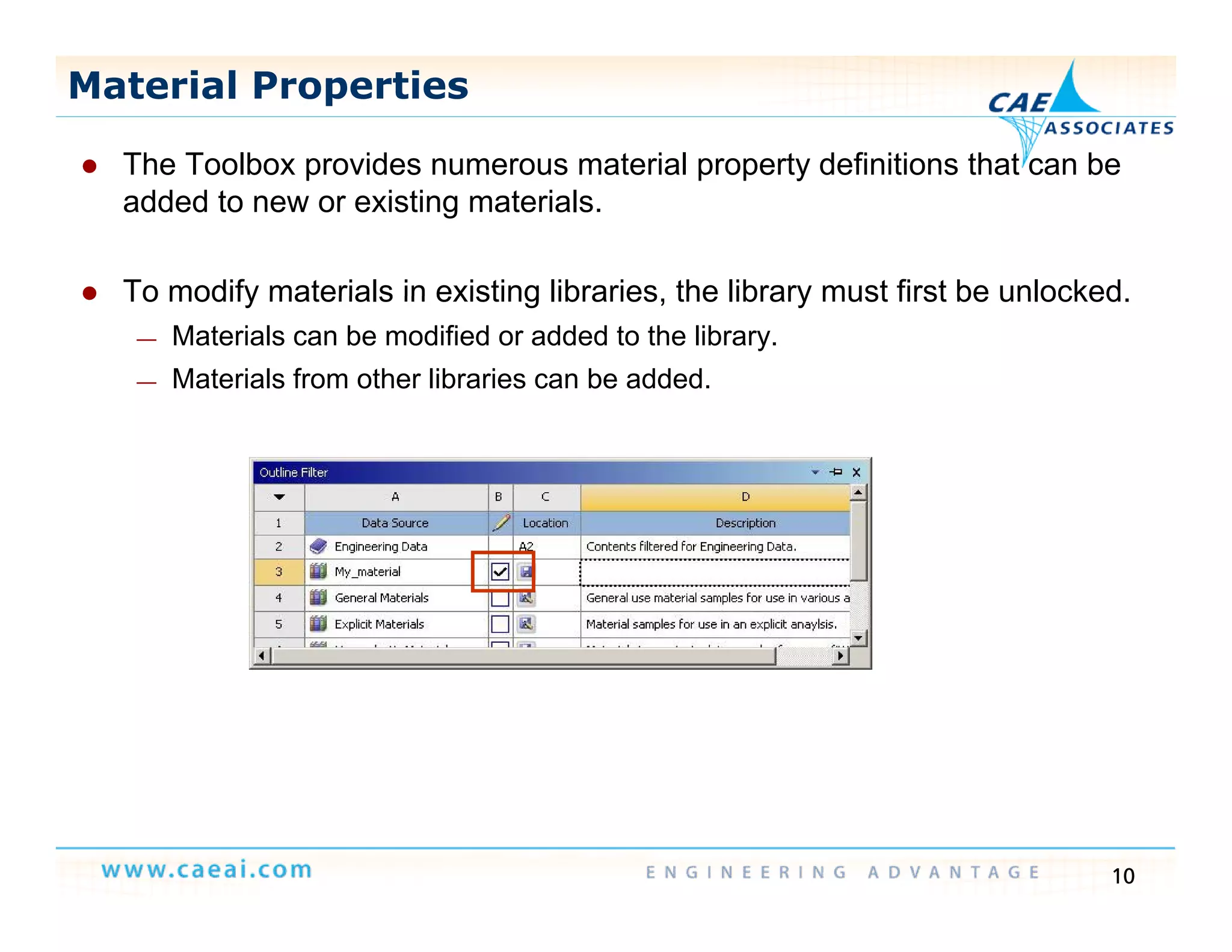 Material property data | PPT