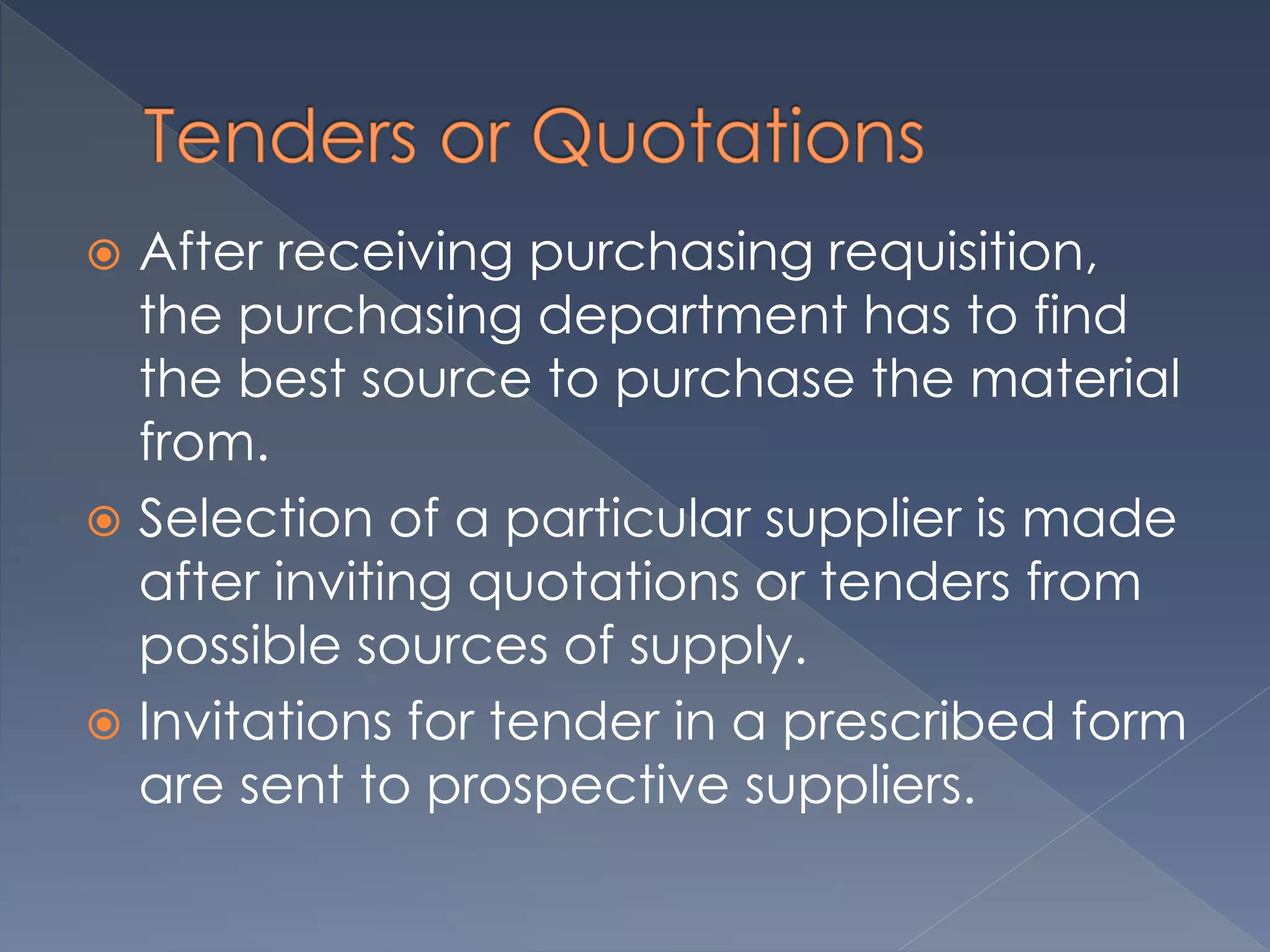 Material purchasing | PPTX