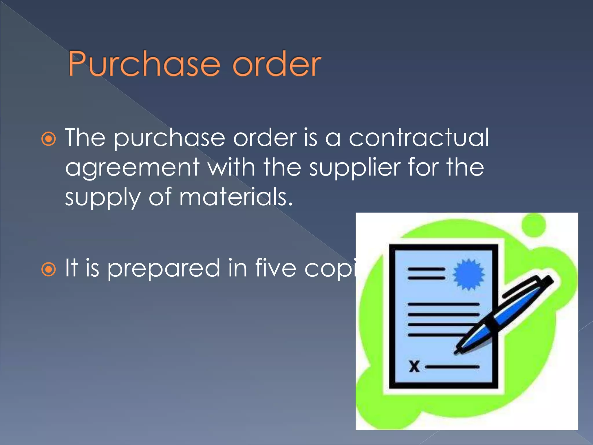 Material purchasing | PPTX