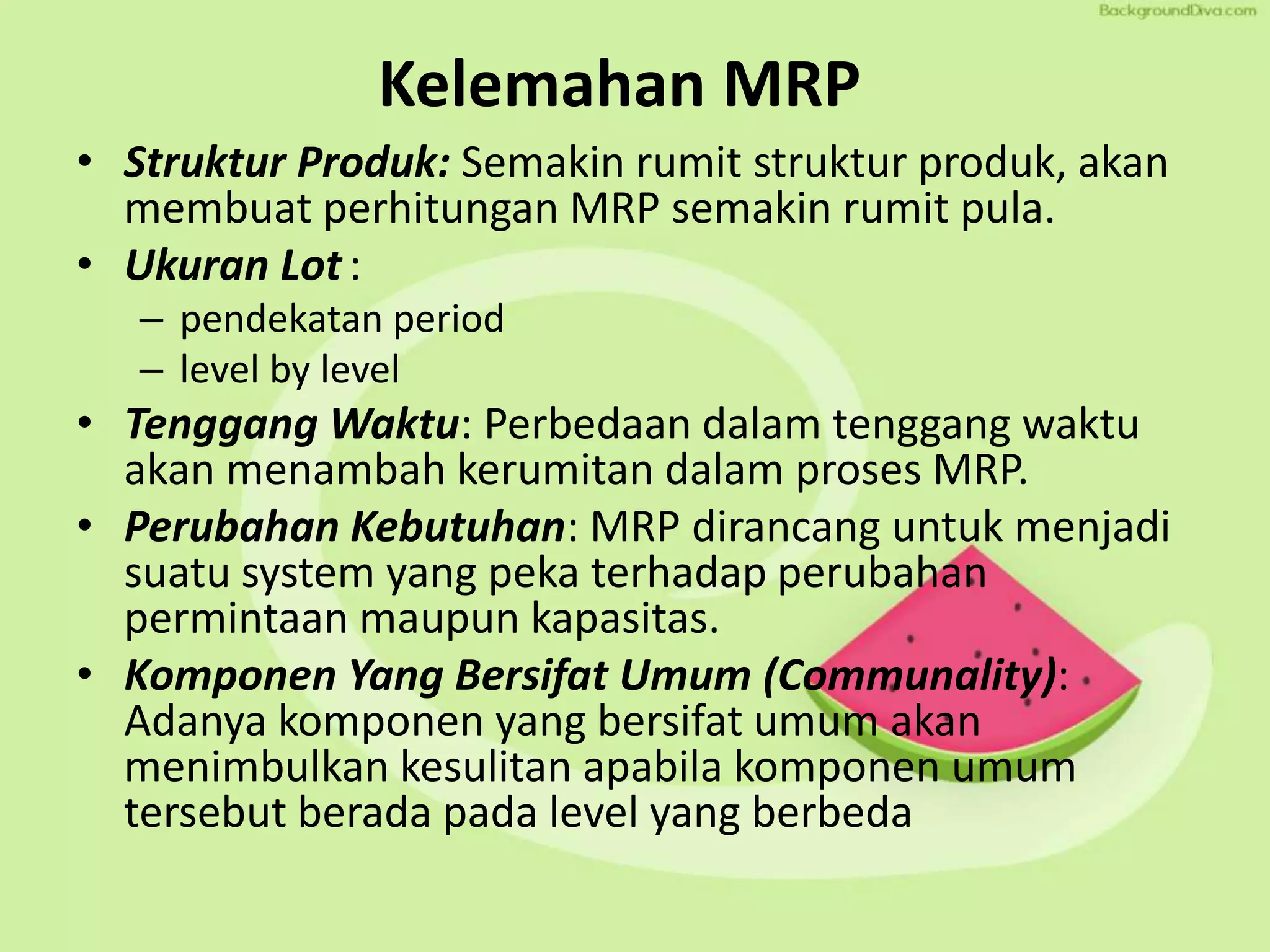 Material requirement planning | PPTX
