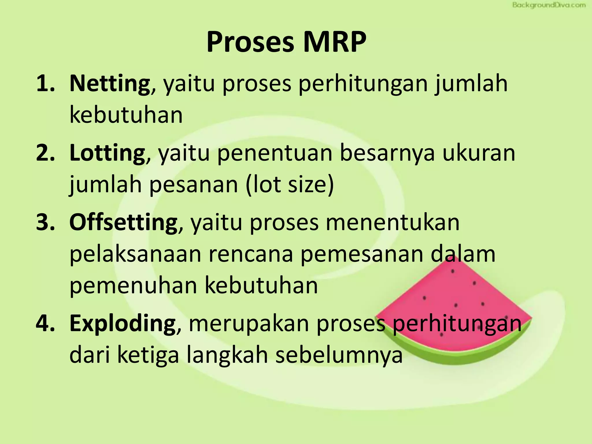 Material requirement planning | PPTX