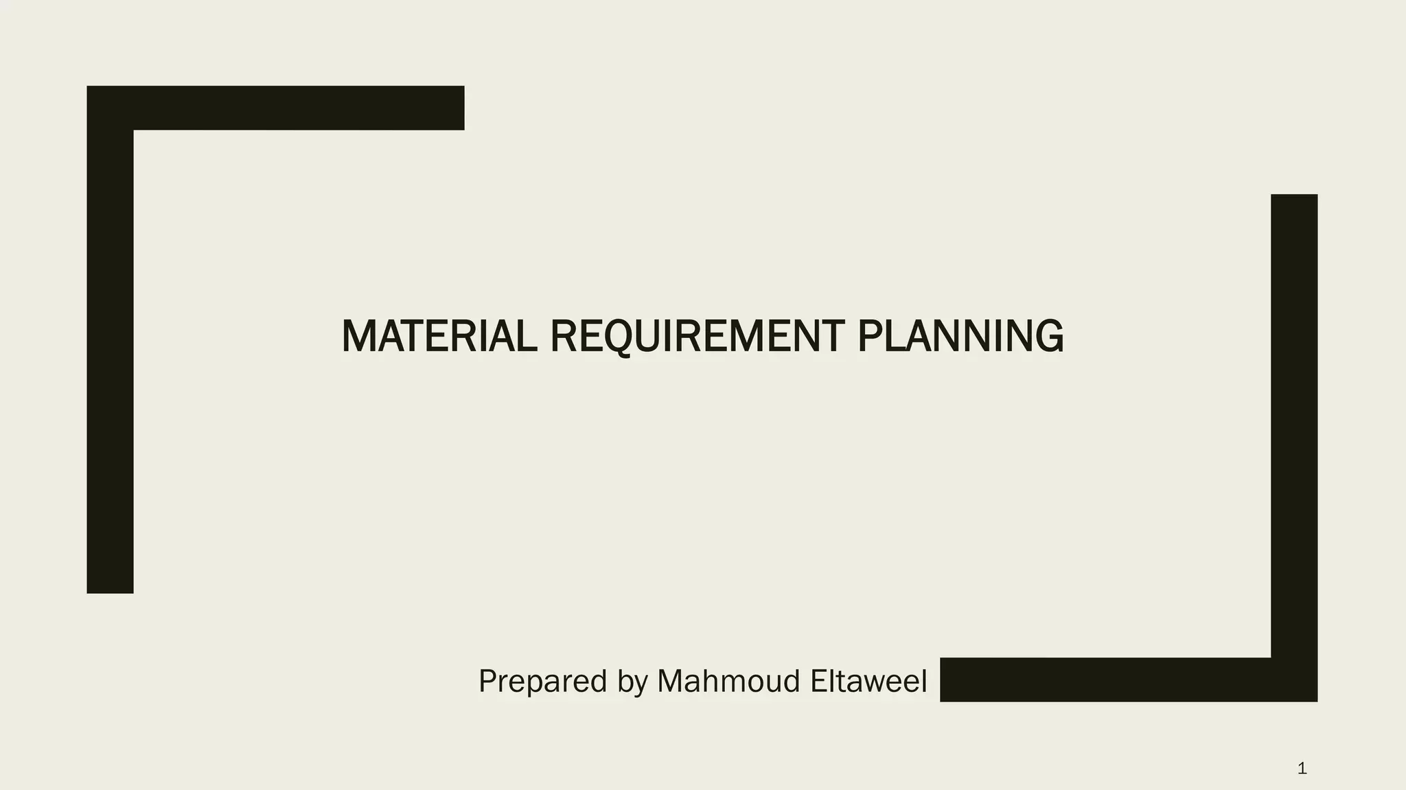 Material requirement planning Q&A | PPT