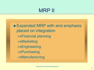 Material requirement planning | PPT