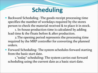 SAP MM PP Material requirement planning | PPT