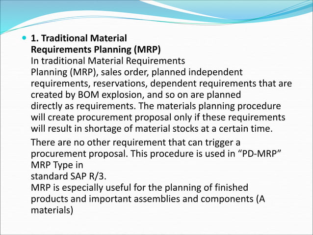 SAP MM PP Material requirement planning | PPT