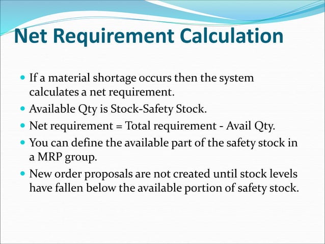 SAP MM PP Material requirement planning | PPT