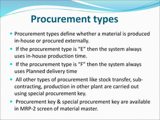 SAP MM PP Material requirement planning | PPT