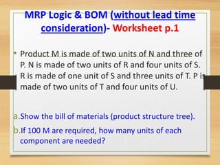 MATERIAL REQUIREMENTS PLANNING (MRP) | PPTX | Business | Business and ...
