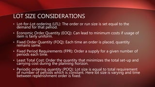 Material Requirement Planning (mrp) | PPTX
