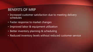 Material Requirement Planning (mrp) | PPTX