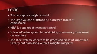 Material Requirement Planning (mrp) | PPTX