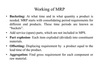 Material requirement planning (mrp) | PPTX
