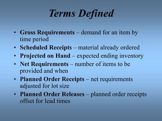 Material Requirement Planning Presentation.ppt