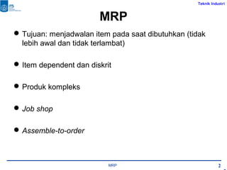 Material requirements planning | PPT