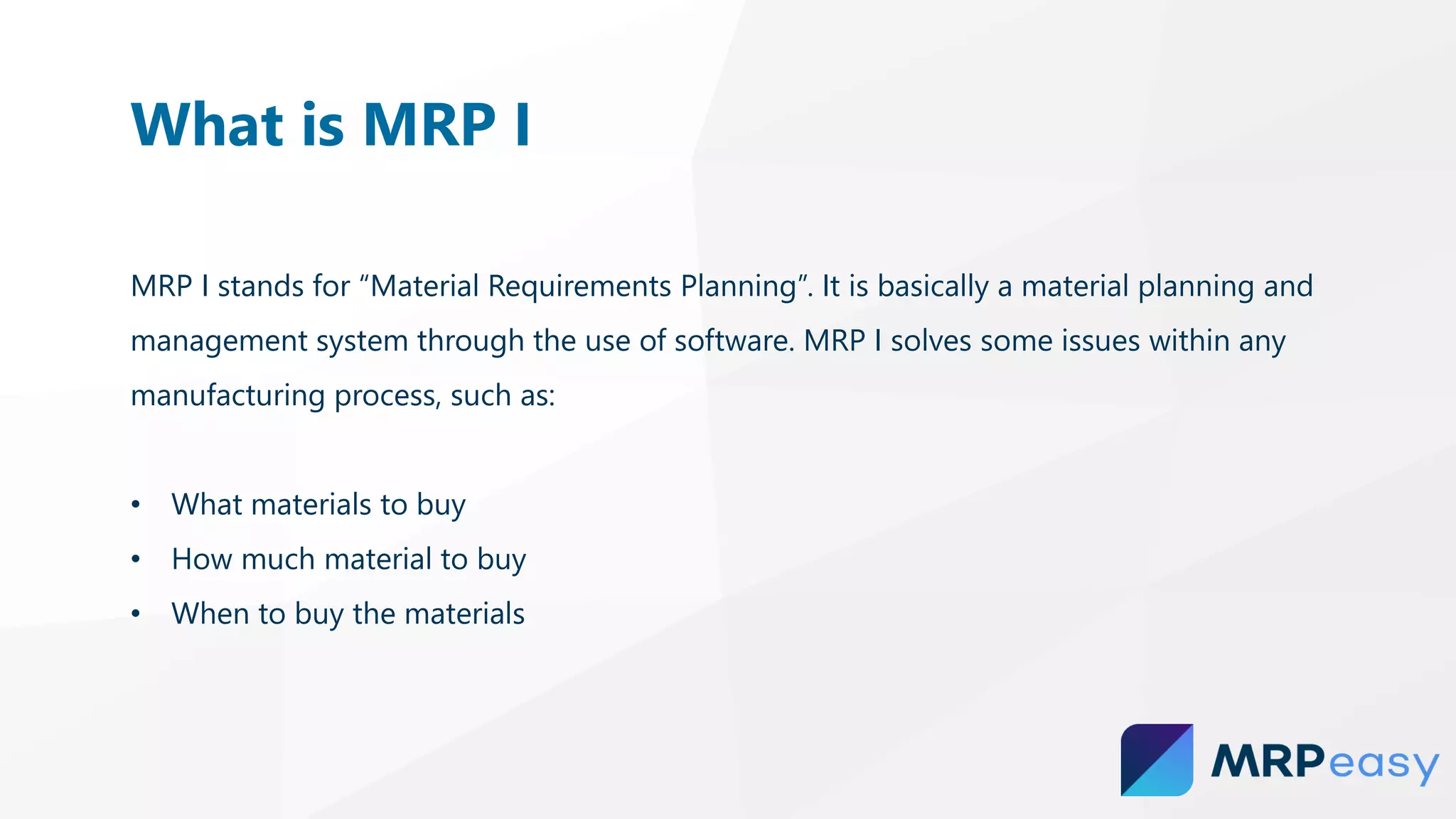 Material requirements planning and manufacturing resource planning ...