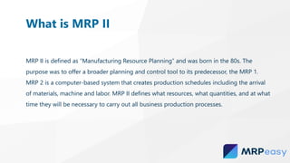 Material requirements planning and manufacturing resource planning ...