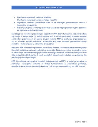 Koja je razlika između Material Requirements Planning ili MRP i ...