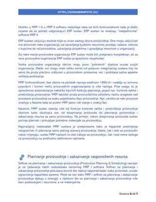 Koja je razlika između Material Requirements Planning ili MRP i ...