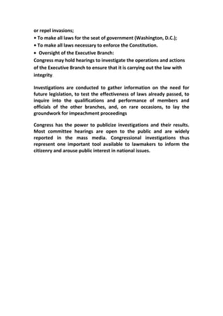 legislative Branch in details | DOCX
