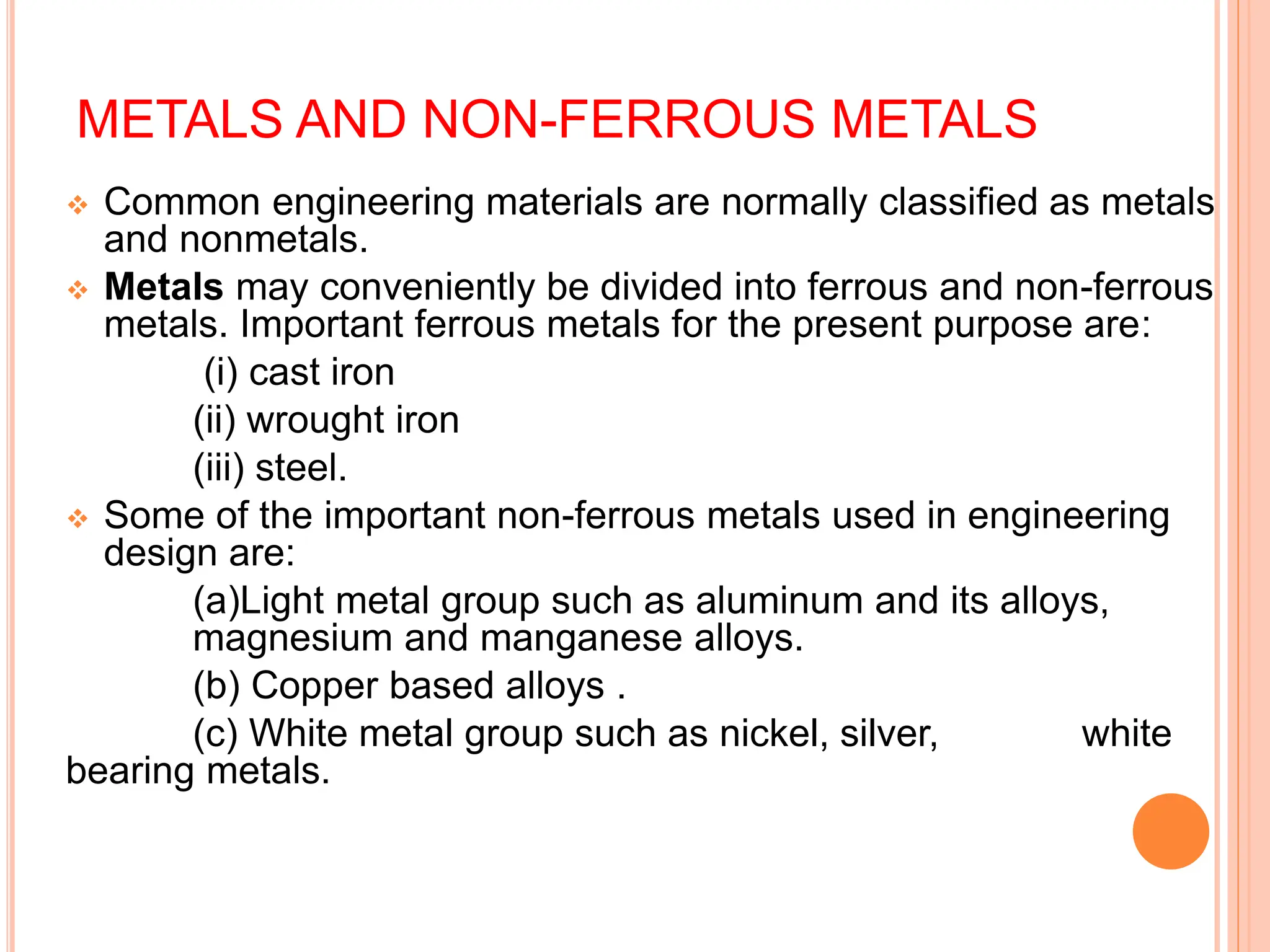 Engineering materials for students lecture | PPT