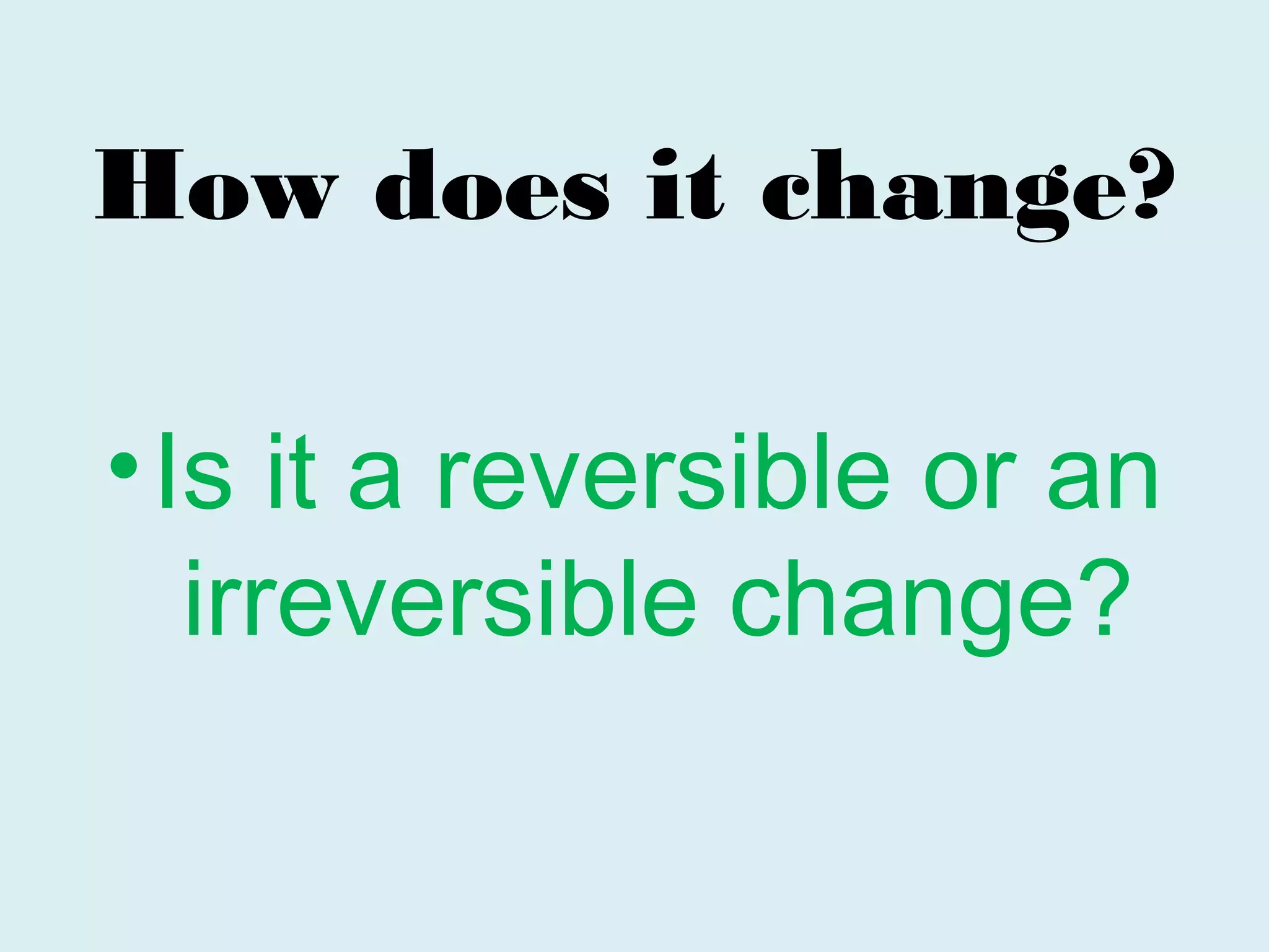 Materials - Heating and Cooling things | PPT